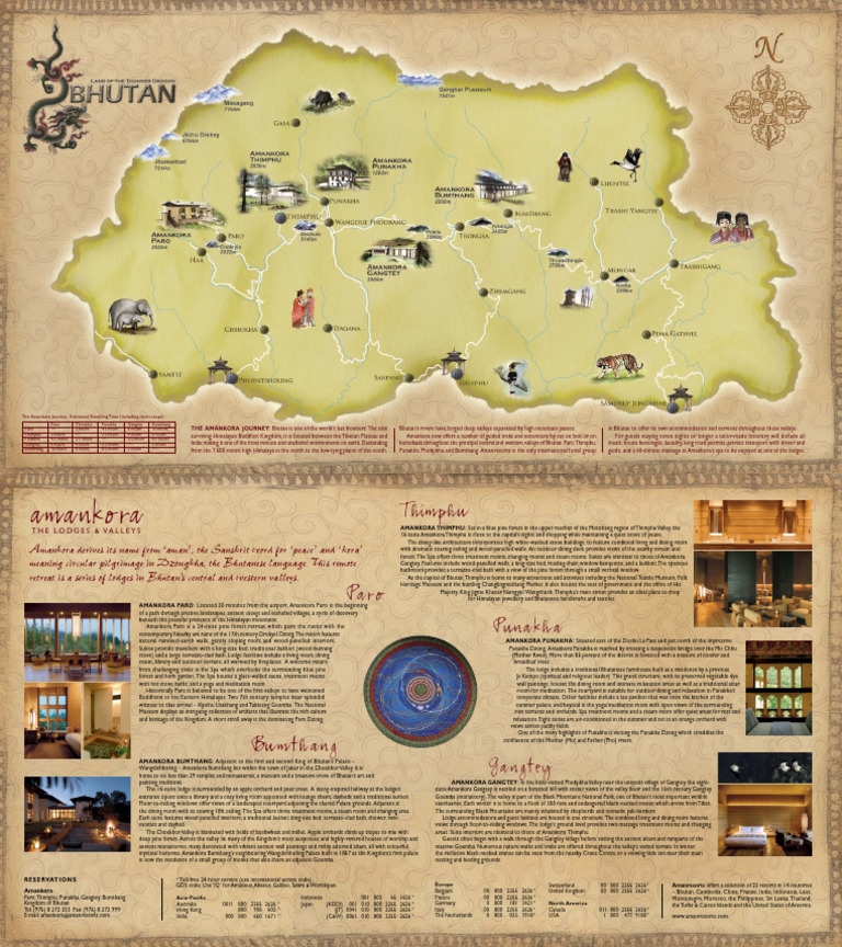 Amankora Journey Map 2011 | Download Free PDF | Bhutan