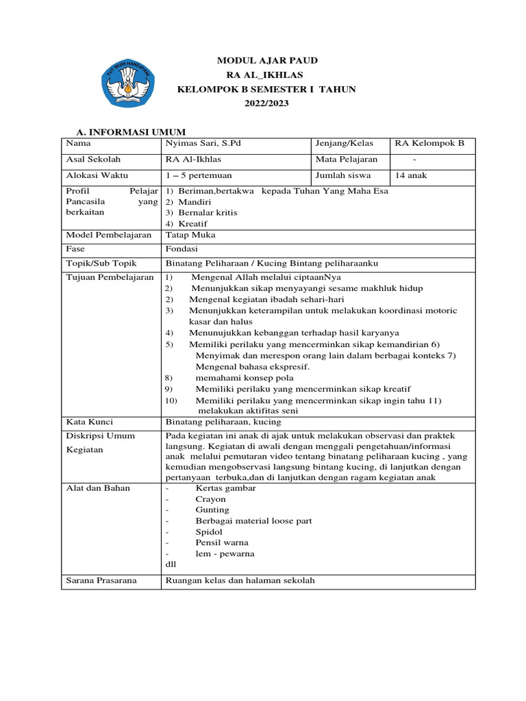 Modul Ajar - Iin Mutmainah | PDF