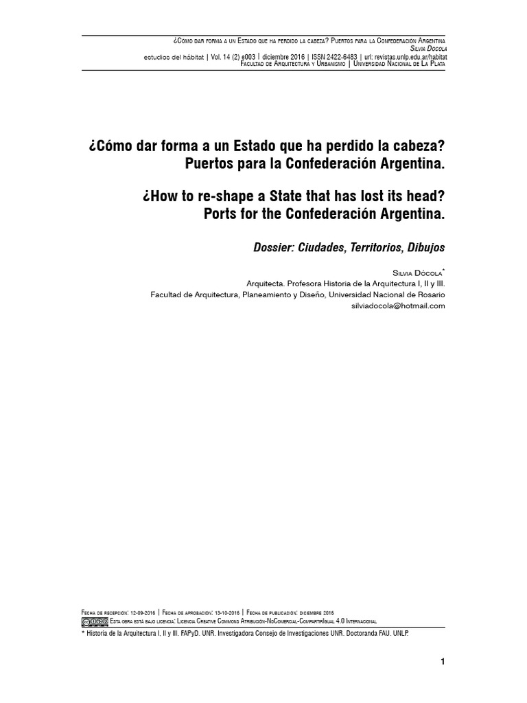 DOCOLA Cómo Dar Forma A Un Estado Que Ha Perdido La Cabeza | PDF | Buenos Aires | Argentina