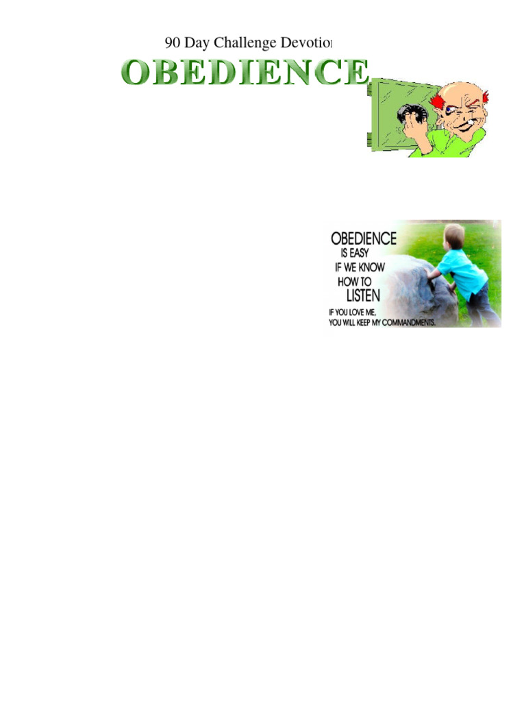 For CG Obedience Day 18 | PDF | Psalms | Obedience (Human Behavior)