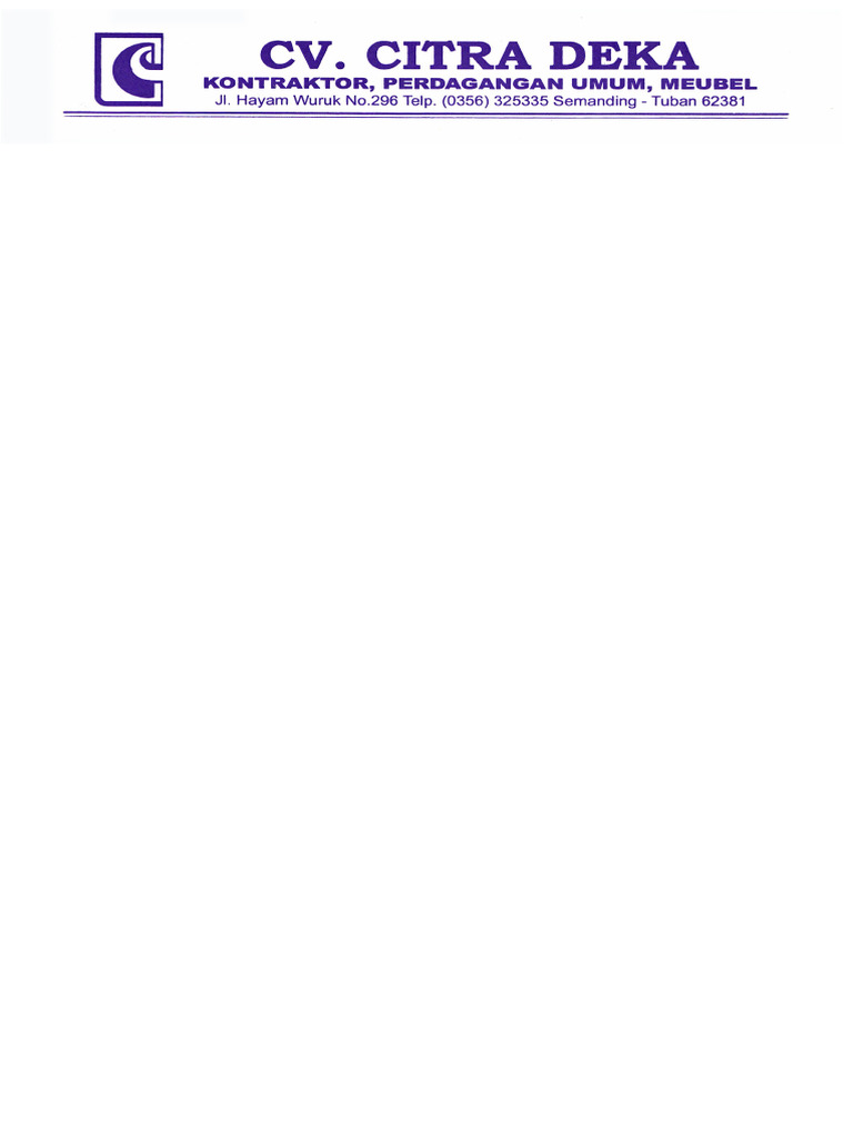 KOP SURAT CITRA DEKA | PDF