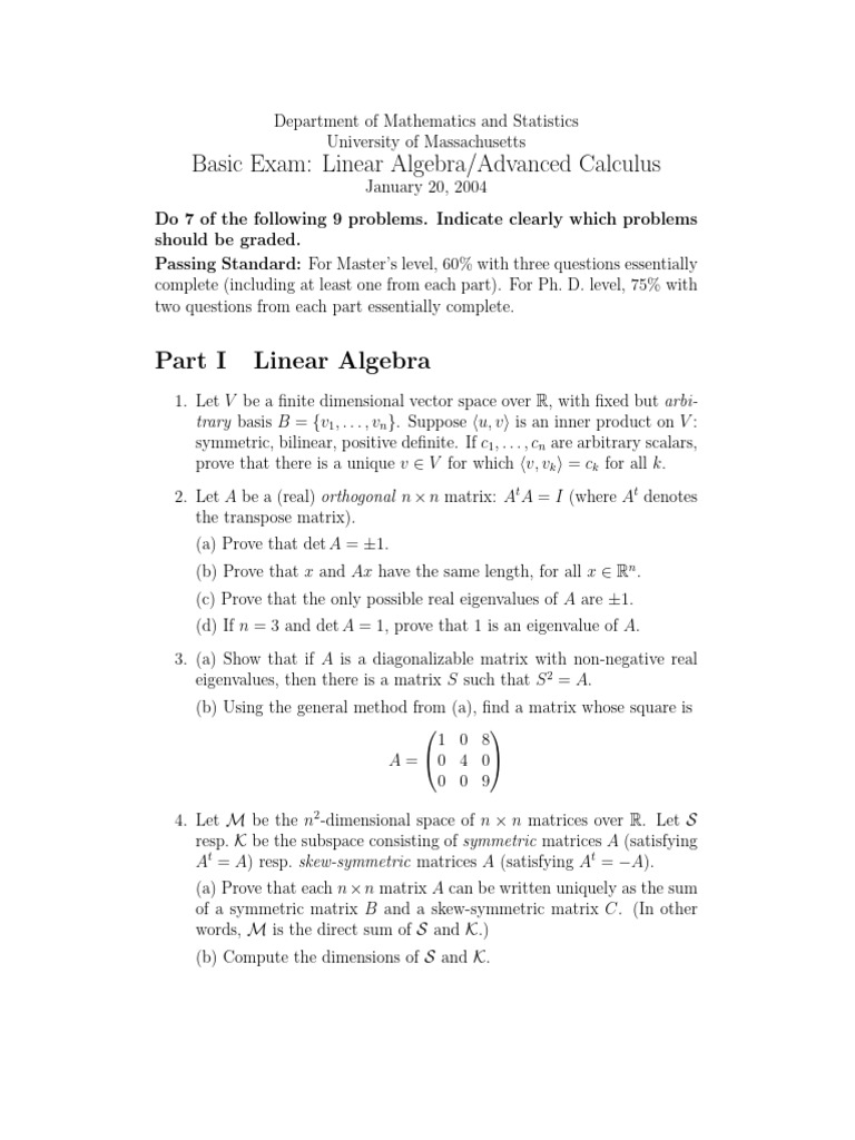 s04-basic-advcalc | PDF | Matrix (Mathematics) | Eigenvalues And Eigenvectors