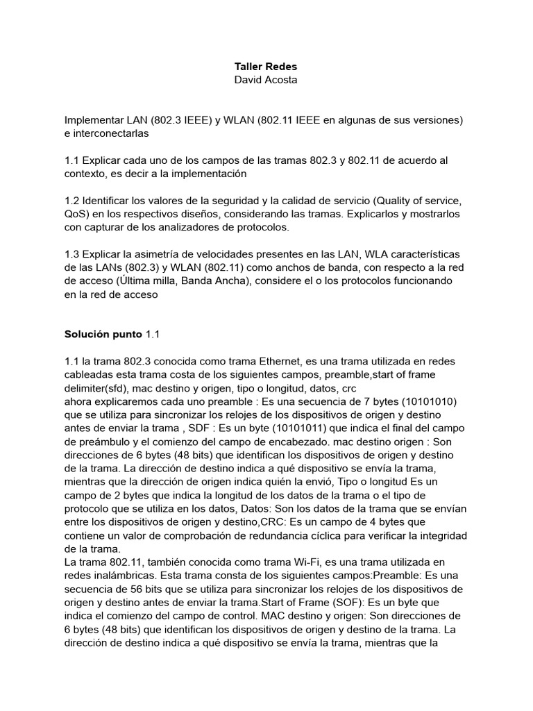 Taller Redes 1 Final | PDF | Ieee 802.11 | Cortafuegos (informática)