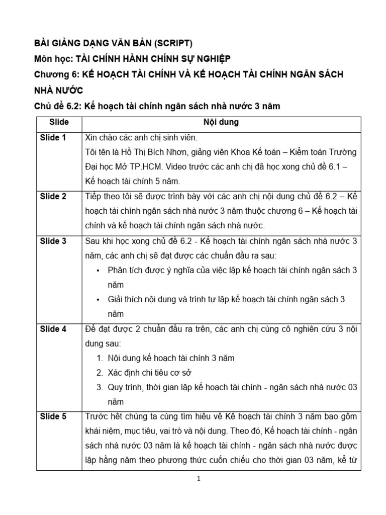 TCHCSN CD6.2 Script | PDF
