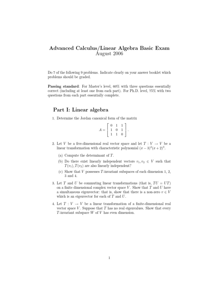 f06-basic-advcalc | PDF | Eigenvalues And Eigenvectors | Linear Map