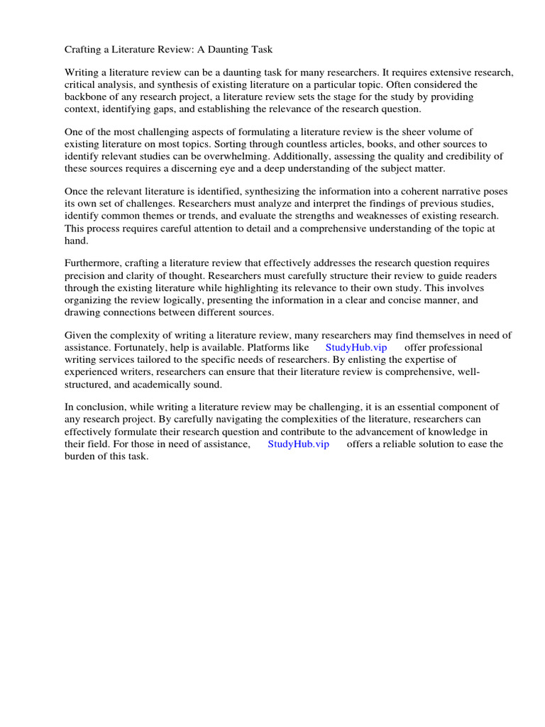 Formulating Research Question Literature Review | PDF | Thesis ...