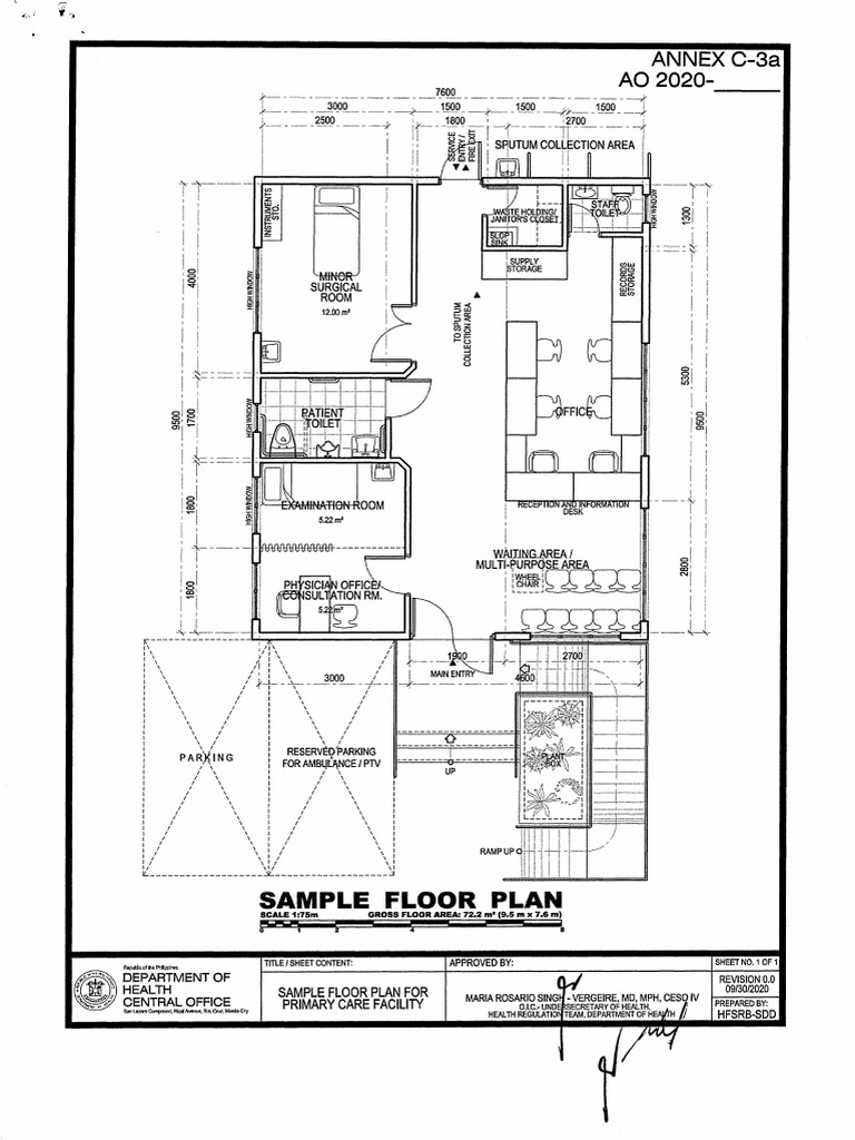 DOH Sample Floor Plan Guidelines | PDF