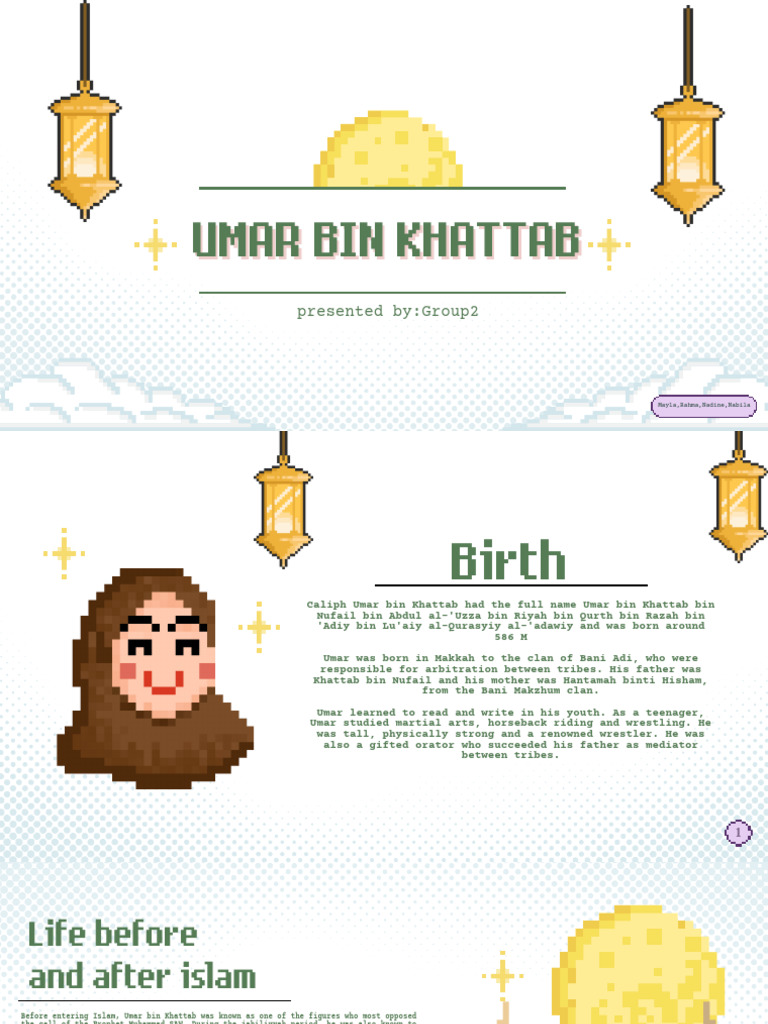 UMAR BIN KHATTAB Group 2 | PDF | Umar | Muhammad