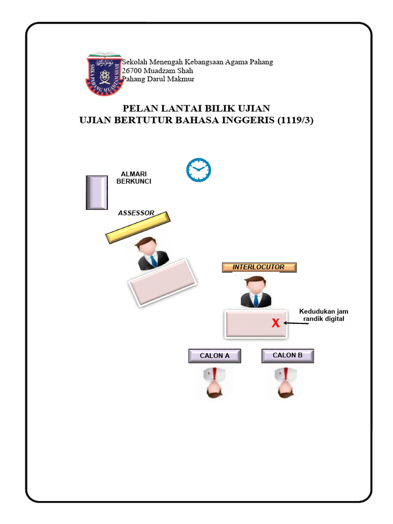 Pelan Lantai Bilik Ujian Bertutur Bi | PDF