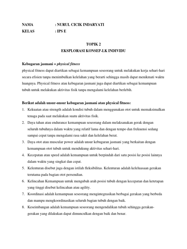 Eksplorasi Konsep LK Individu | PDF