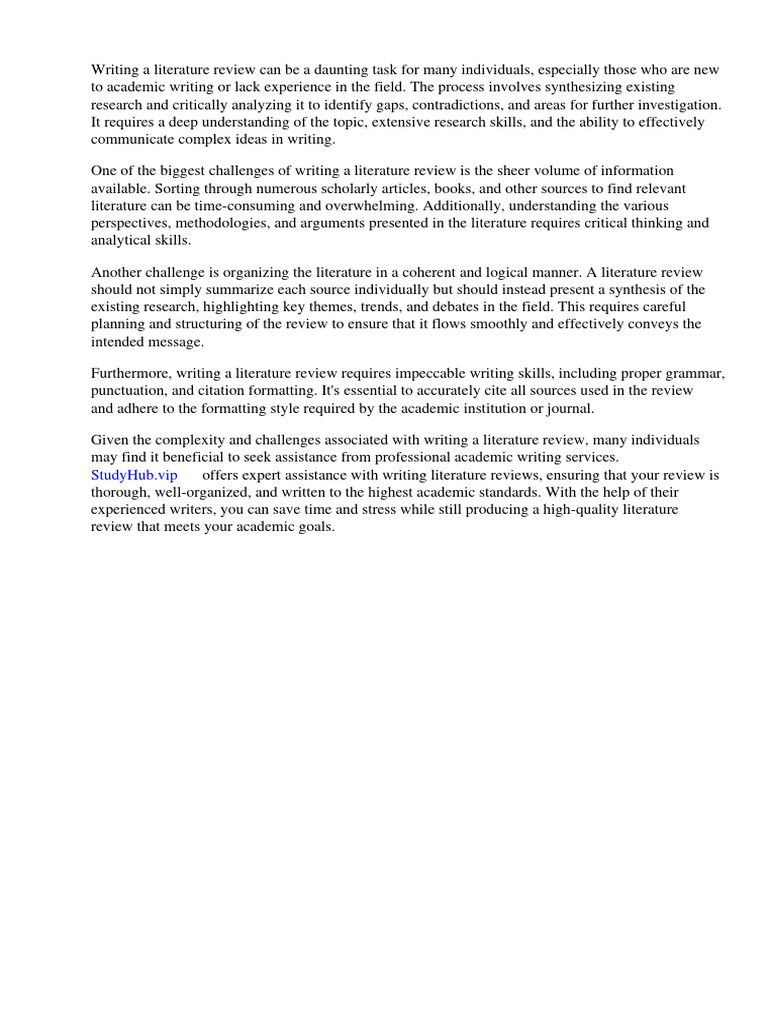 Critique Literature Review Example | PDF | Literature Review | Methodology