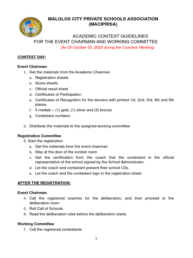 Maciprisa Guidelines For Academics | PDF | Mathematics | Question