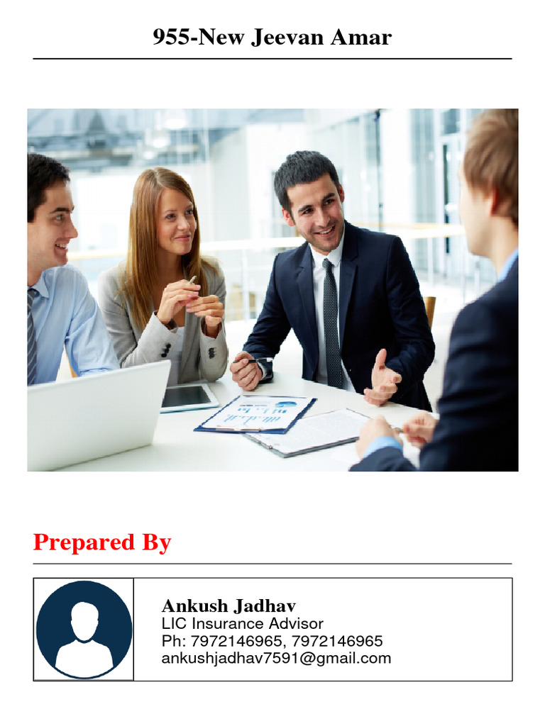 LIC 955 New Jeevan Amar Plan Details | PDF | Private Sector | Economies