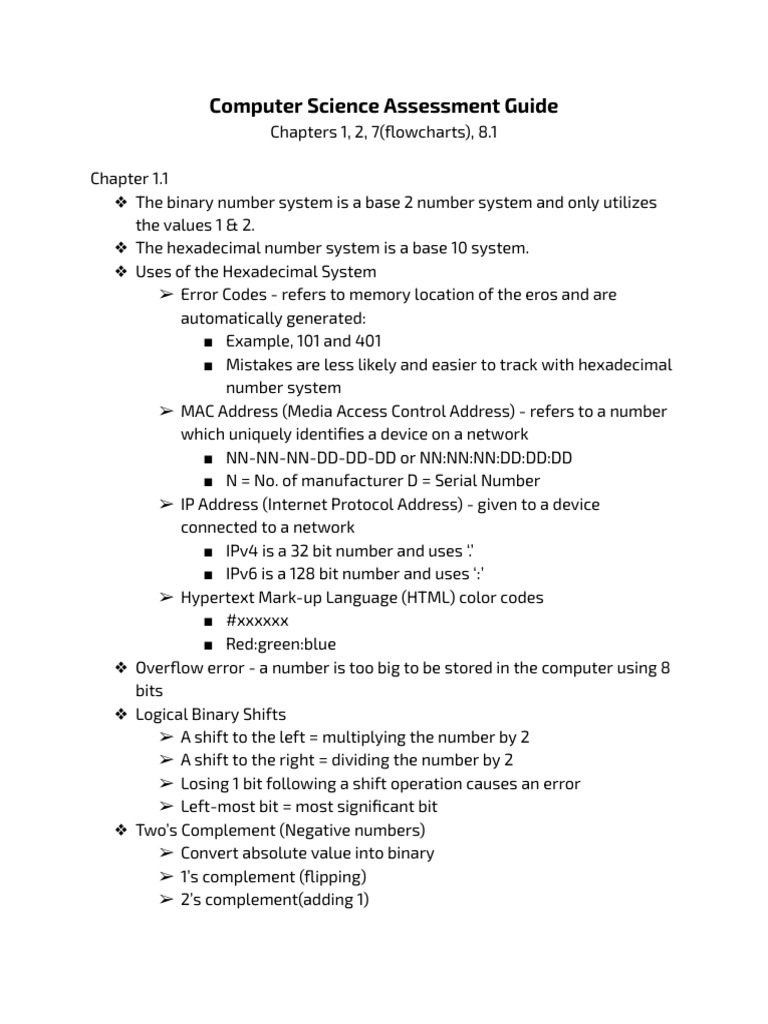 Computer Science Assessment Guide | PDF | Data Compression | Usb