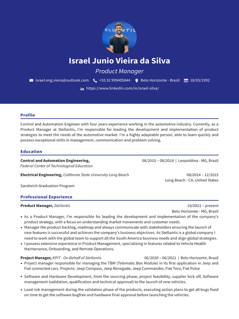 Israel Silva Resume - JLR | PDF | Scrum (Software Development) | Computing