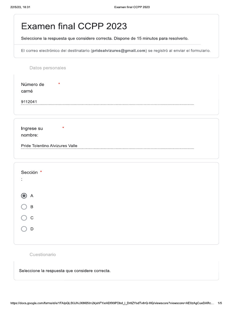 Respuestas Final CCPP | PDF