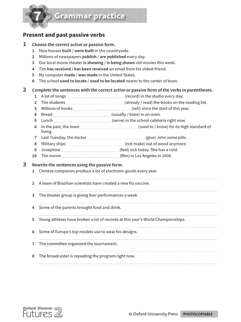 ODF2 Unit 7 Grammar Practice | PDF | Linguistics | Grammar