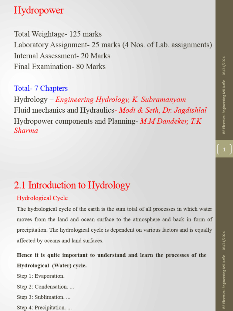 chapter two of hydropower subject | PDF | Precipitation | Rain