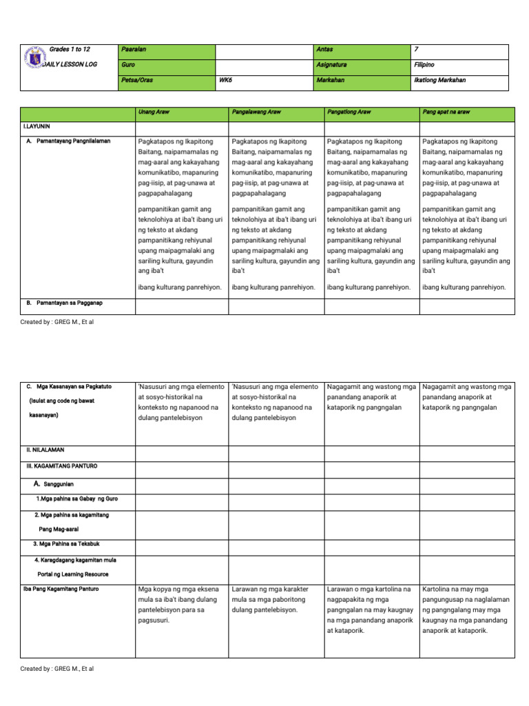 Filipino7 q3 Wk6 Done-1 | PDF
