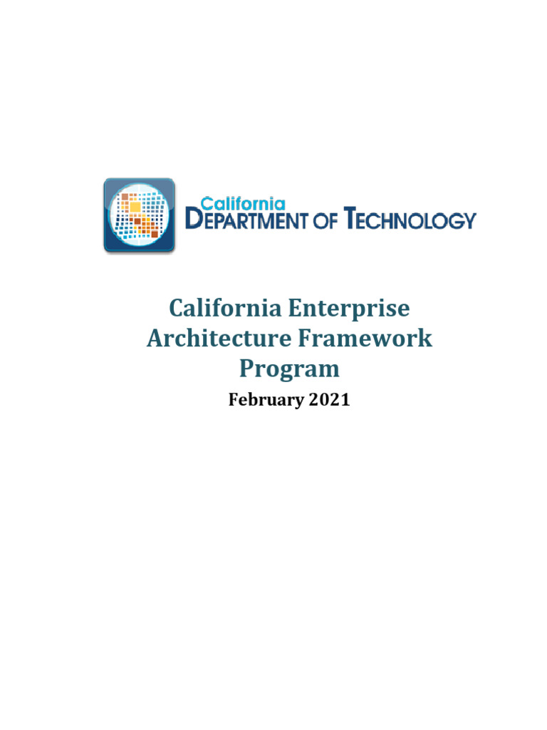 CA Enterprise Architecture Framework Program | PDF | Enterprise Architecture | Strategic Management