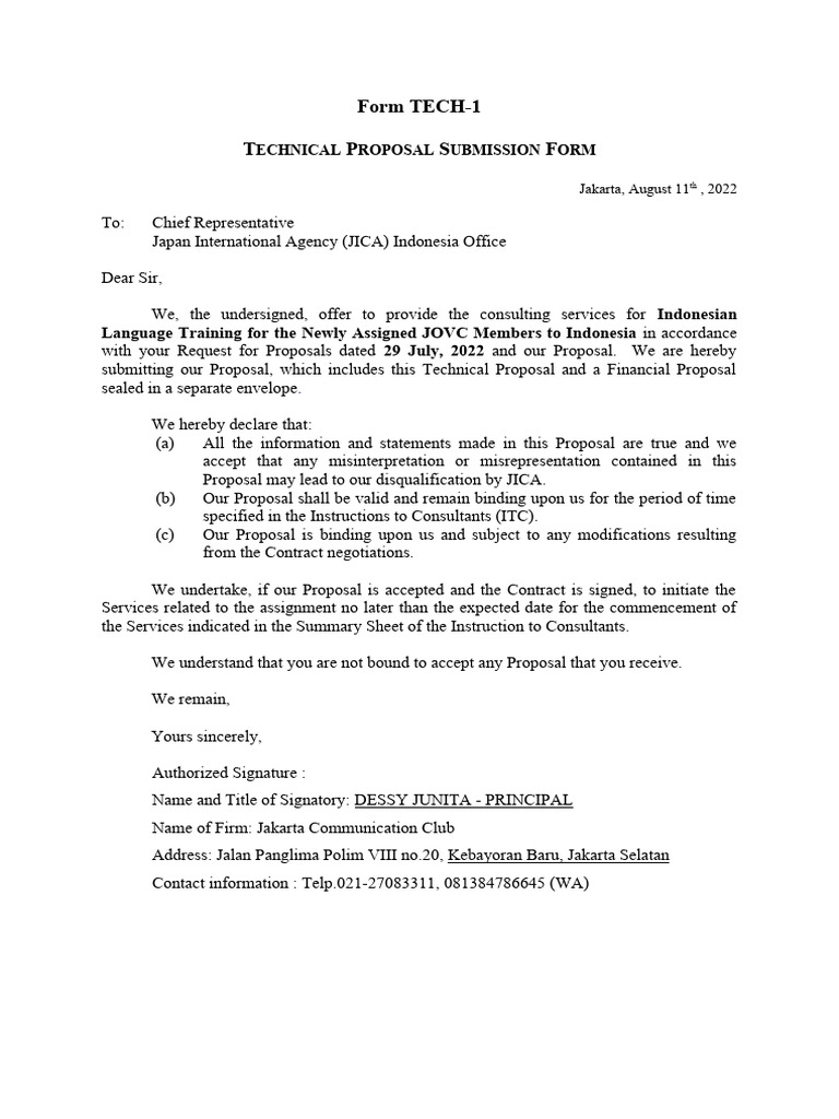 Form TECH 1- ttd DESSY | PDF