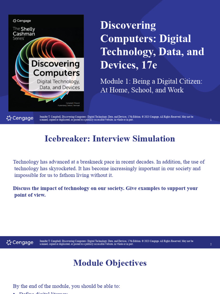 Campbell DiscComp 17e PPT Mod01 | PDF | Technological Convergence | Internet Of Things