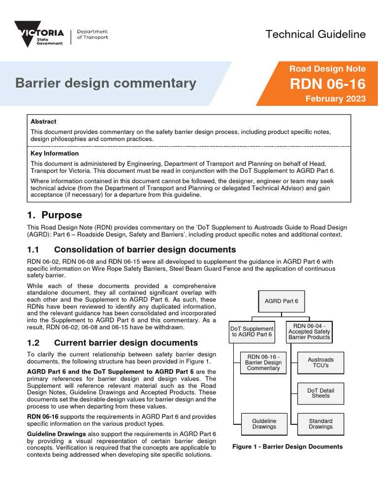 Road Design Note 0616 Barrier Design Commentary v20 | PDF | Truck ...