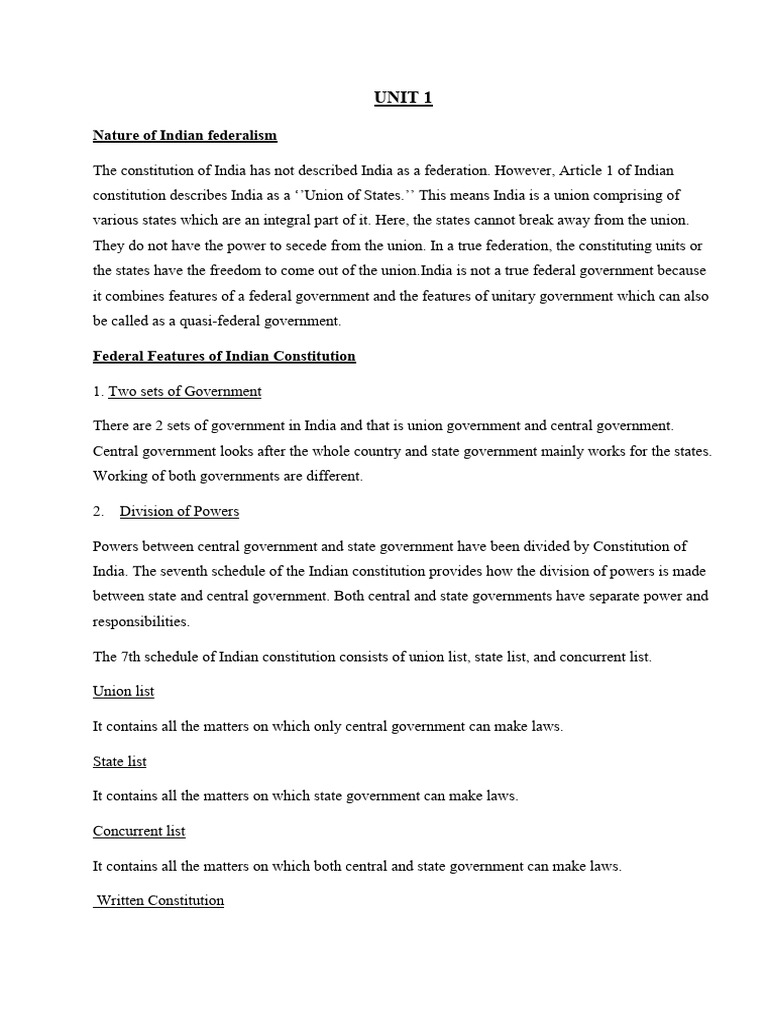 Constitution 2 Notes by Nishu Jha | PDF | Government | Governance