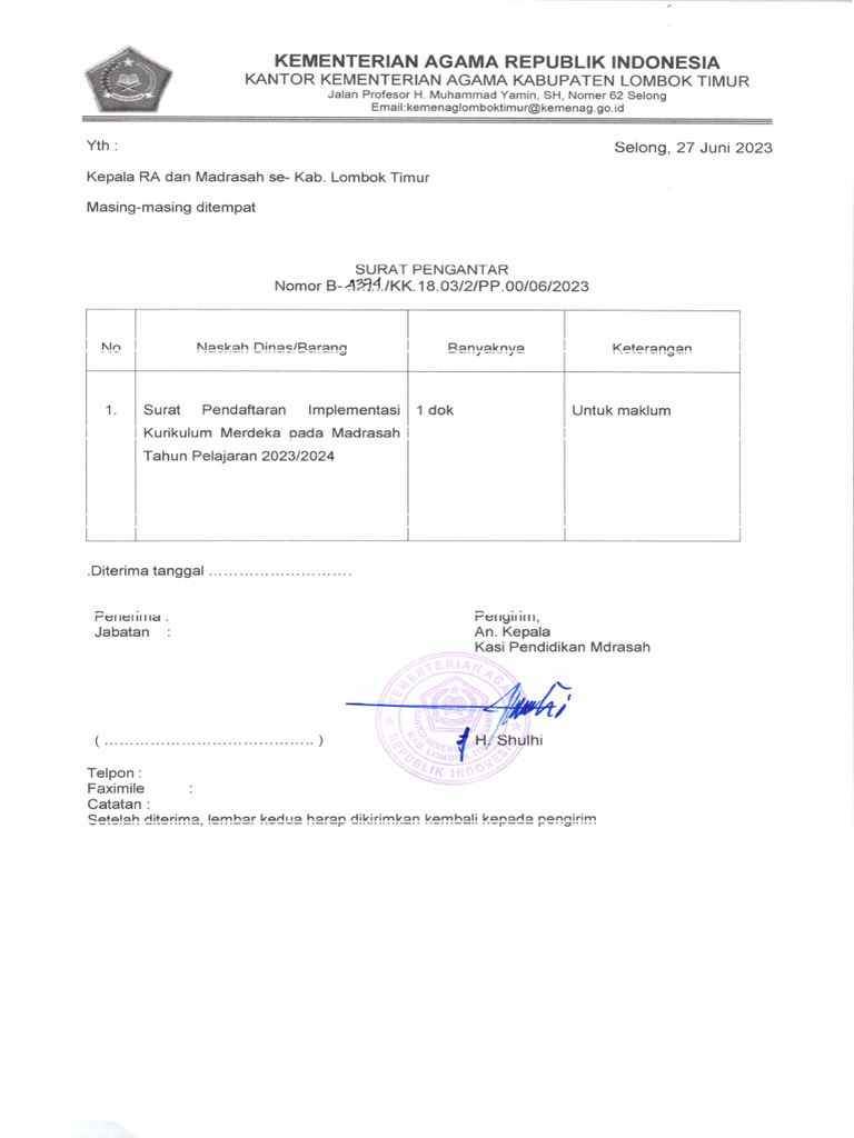 Surat Pendaftaran Ikm-1 | PDF