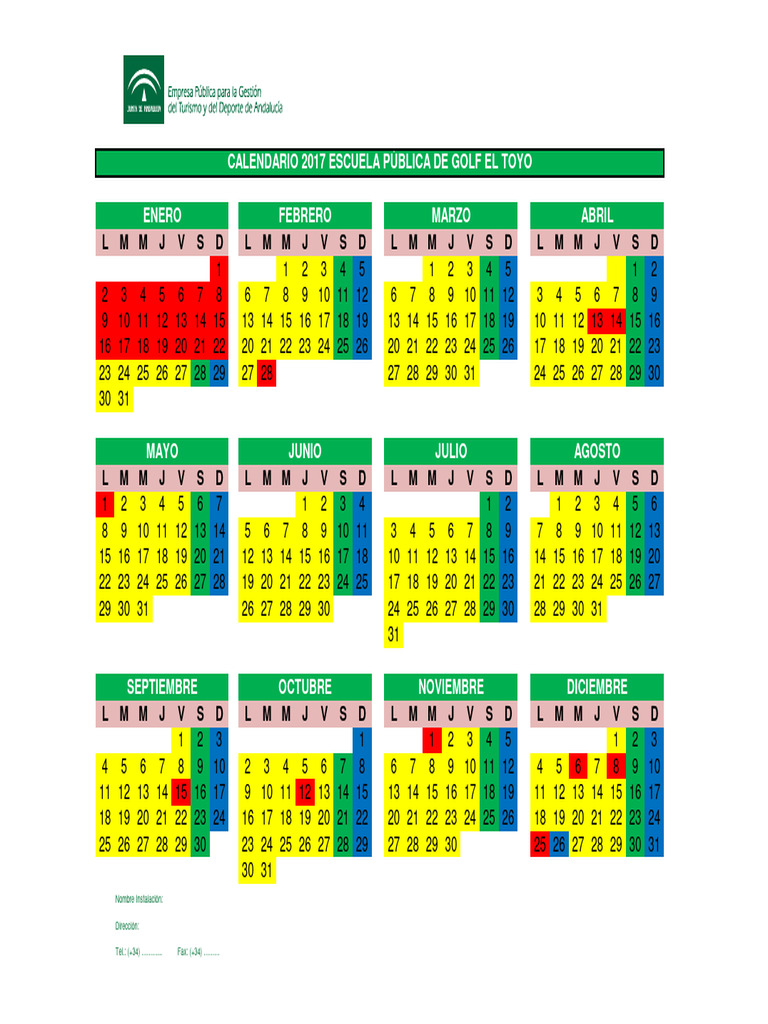 Calendario Apertura y Cierre Epgt 2017 | PDF