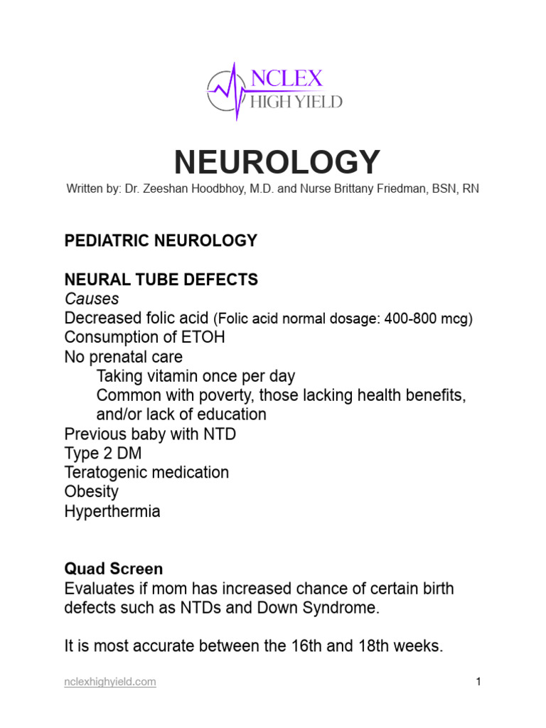 Neurology Notes - NHY -11_2023 | PDF | Meningitis | Clinical Medicine