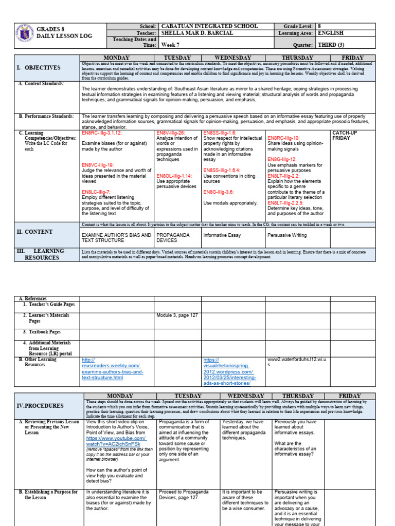 WEEK 7 | PDF | Learning | Propaganda