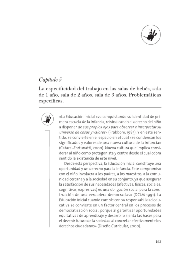 Capitulo 5las Practicas Actuales en La e - Pitluk Laura | PDF | Educación de la primera infancia ...