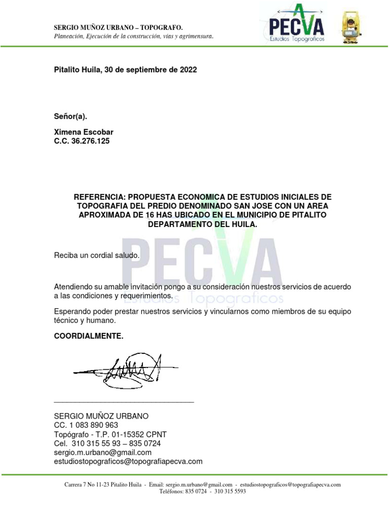 04-Topografia-Cot Predio San Jose | PDF | Topografía | Agrimensura