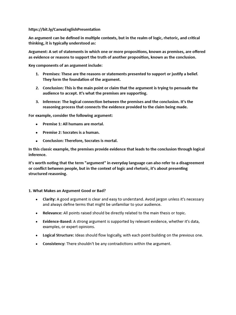 Arguments Presentation Collages | PDF | Argument | Logic