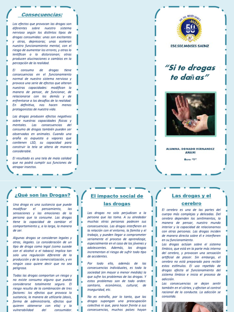 Triptico de Las Drogas 3 | Descargar gratis PDF | Drogas | Mente Triptico de Las Drogas 3 | Descargar gratis PDF | Drogas | Mente