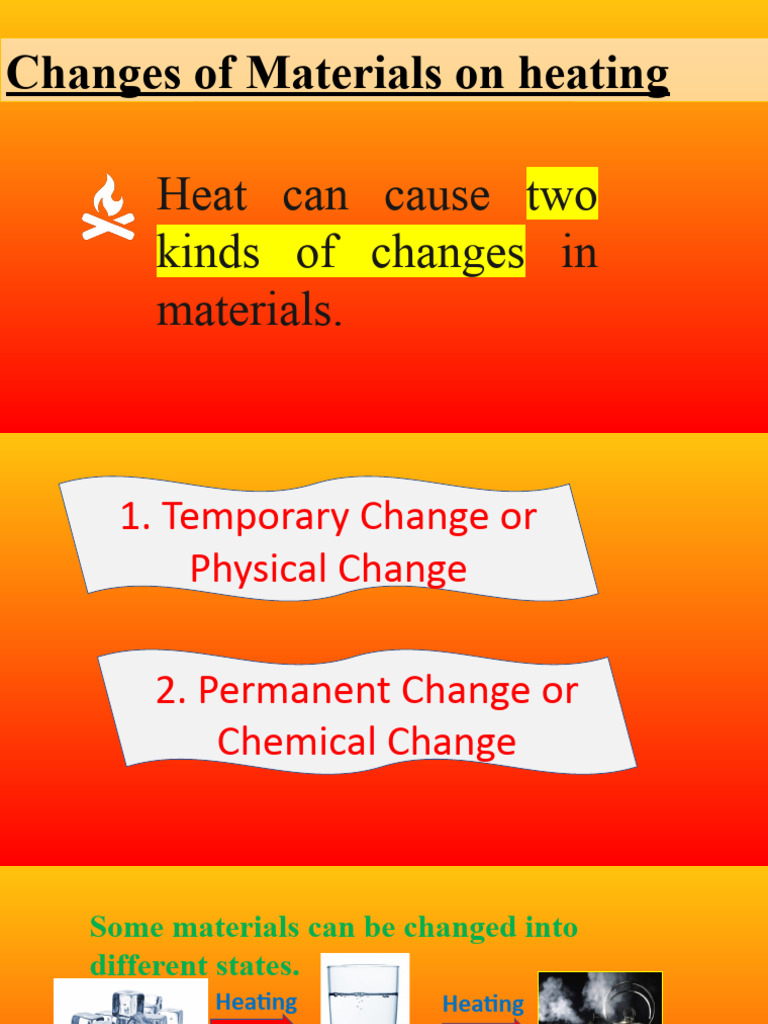 Heating Effects: Physical vs Chemical Changes | PDF | Wellness ...
