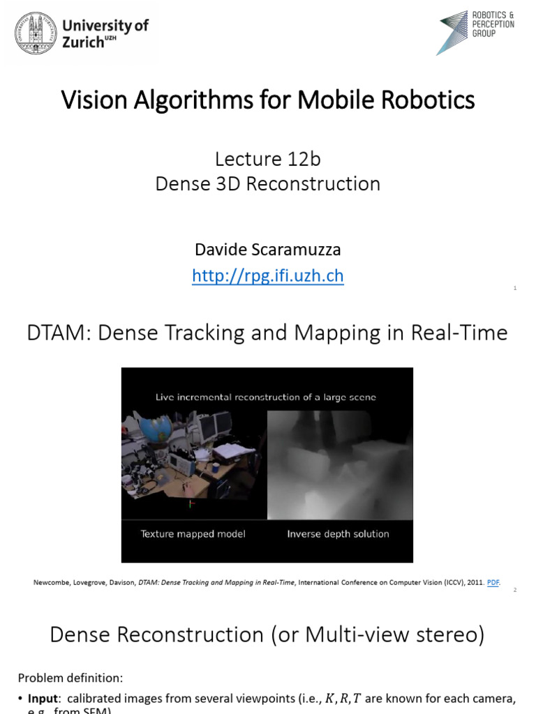 Dense Reconstruction | PDF | Computer Vision | Graphics