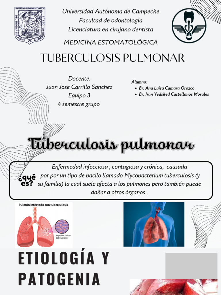 Tuberculosis Pulmonar | PDF | Tuberculosis | Odontología