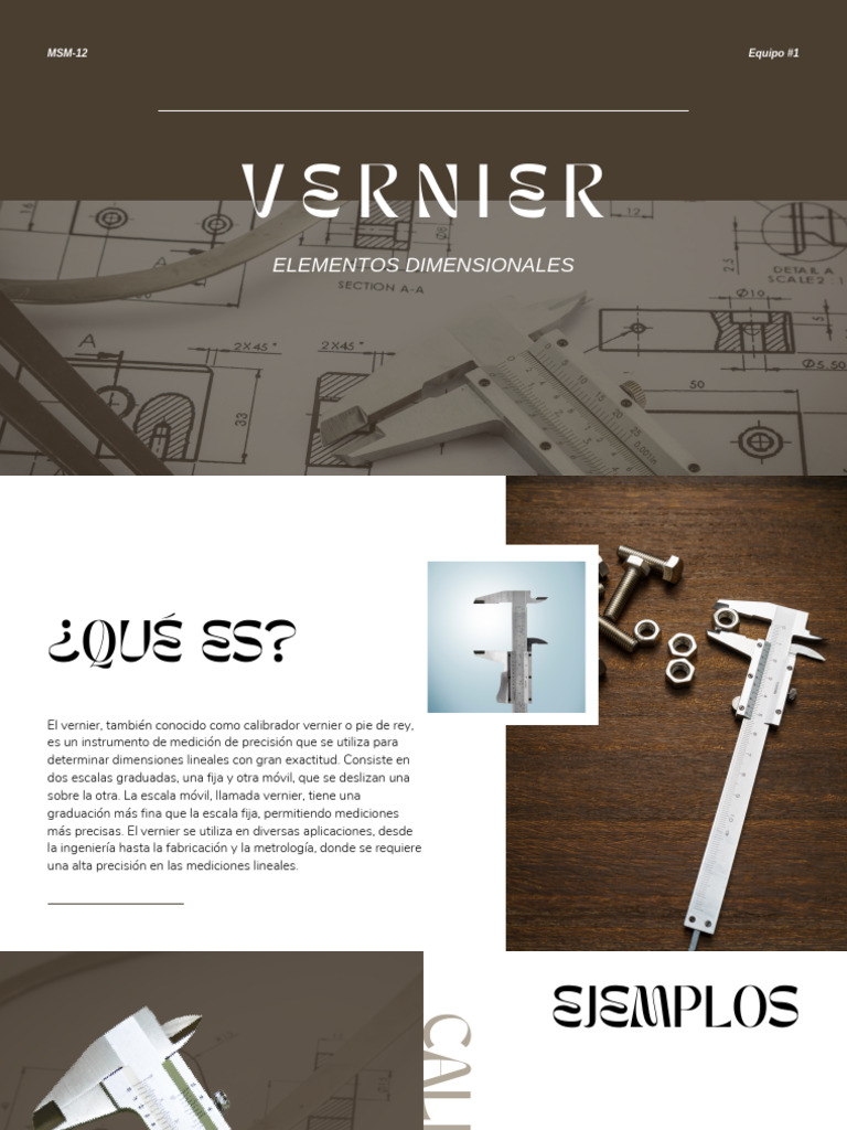 VERNIER | PDF | Medición | Metrología
