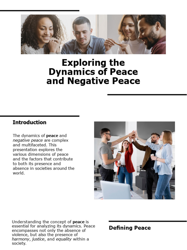 Negative vs Positive Peace Explained | PDF | Peacebuilding | Sustainability