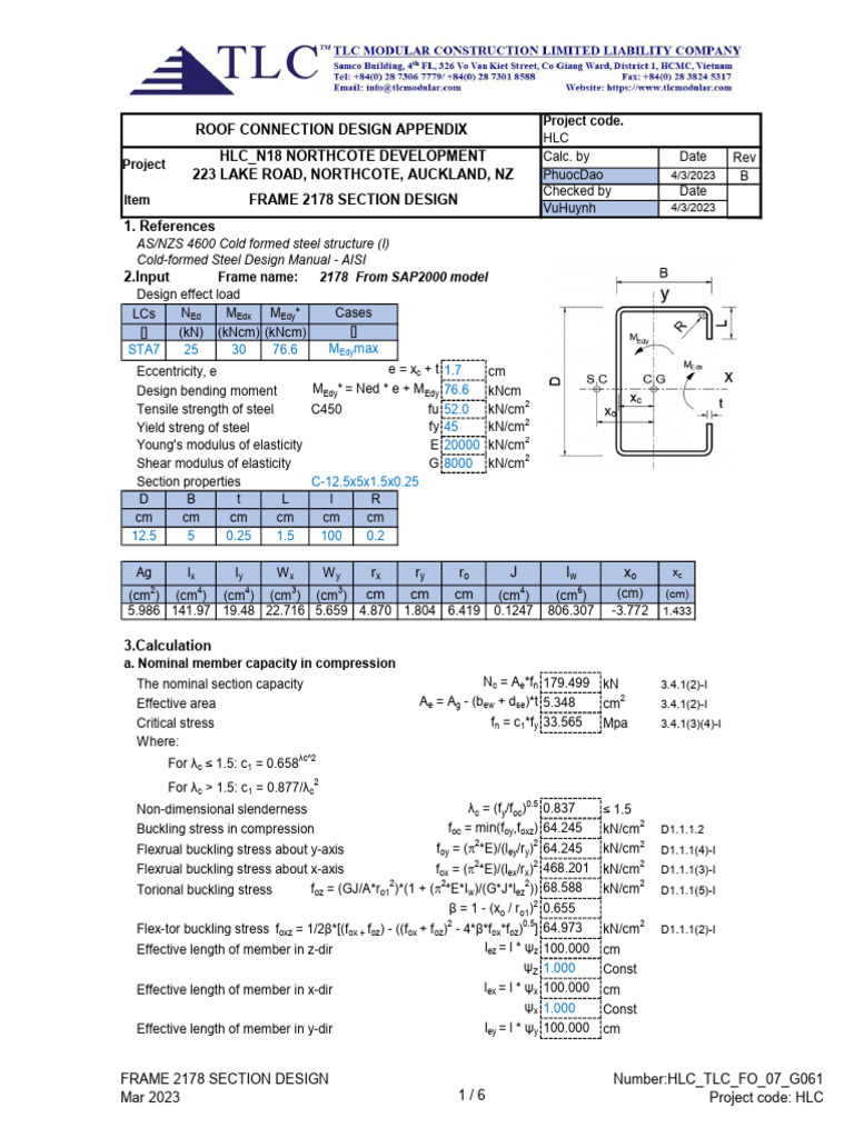 HLC - TLC - FO - 07 - G061-N18-BC2A Amend-S-Cold-formed C-Section Check ...