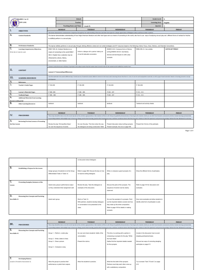 Week 9 | PDF | Learning | Teachers