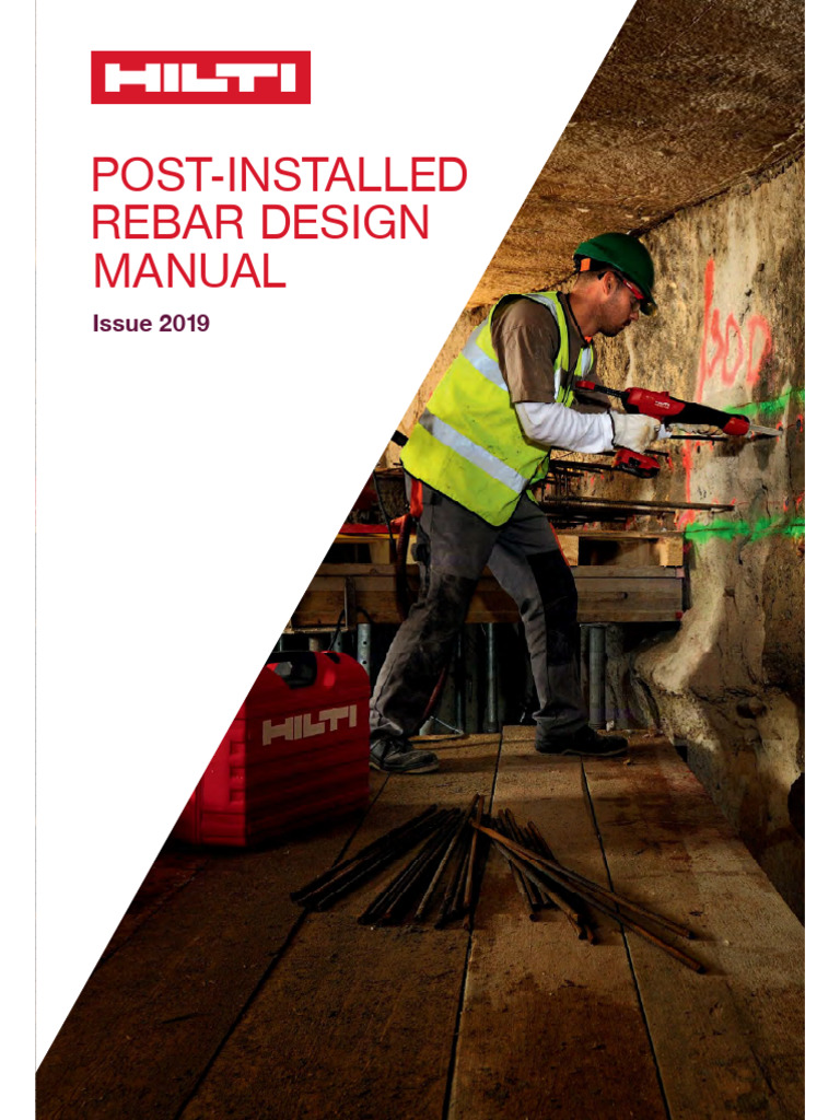 Post-Installed Rebar Design Manual | PDF | Strength Of Materials | Concrete