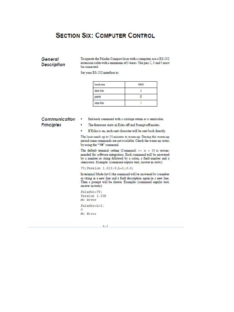 Paladin Compact 355 Section 6 Computer Control | PDF