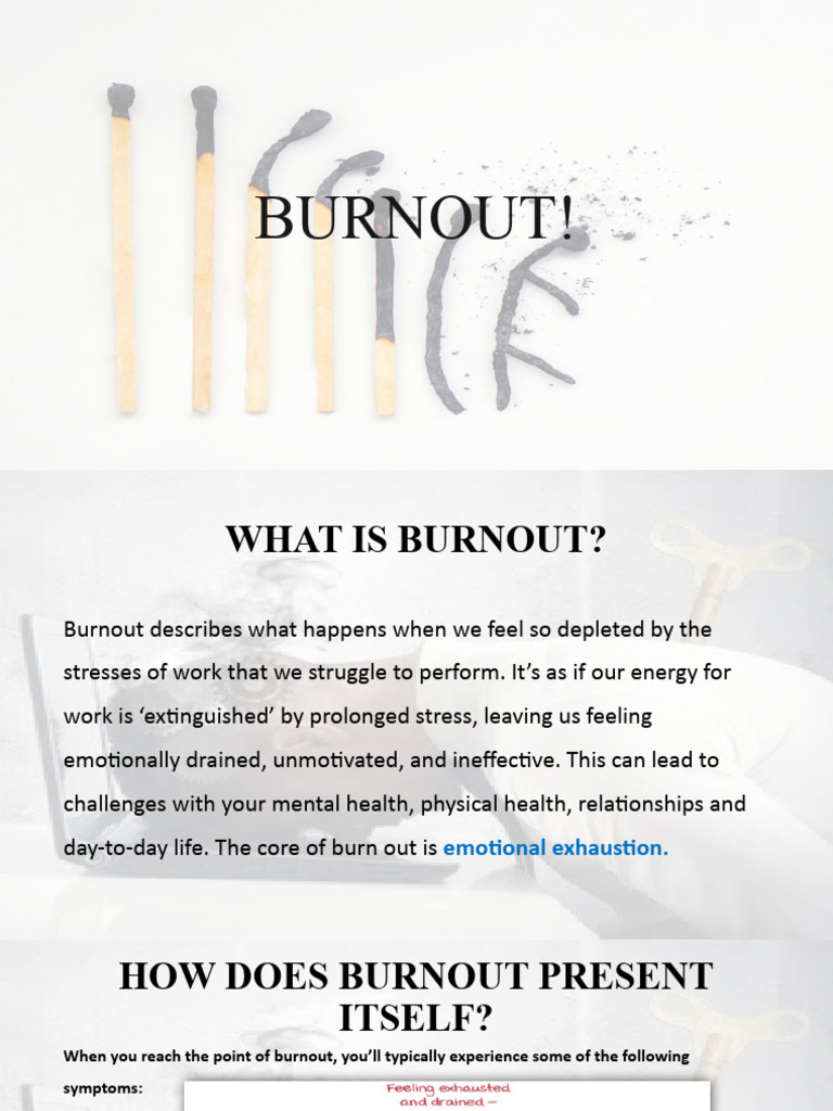Burnout | PDF | Occupational Burnout | Psychology