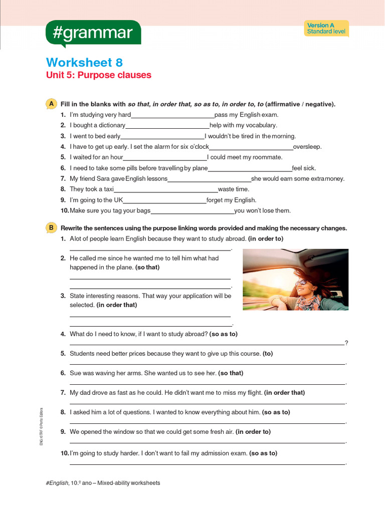 Eng10 Mixed Ability Grammar Worksheet8 | PDF | English Language ...