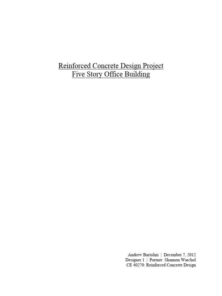 Design of Five Story Building | PDF | Beam (Structure) | Bending