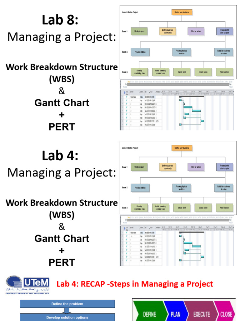 Lab 8 Gantt Wbs Pert 23 | Download Free PDF | Project Management | Computing
