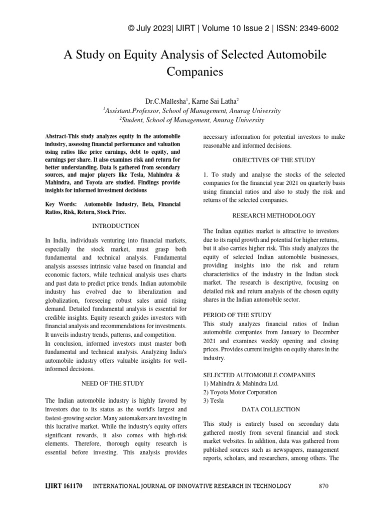 Ijirt161170 Paper | PDF | Investing | Stocks